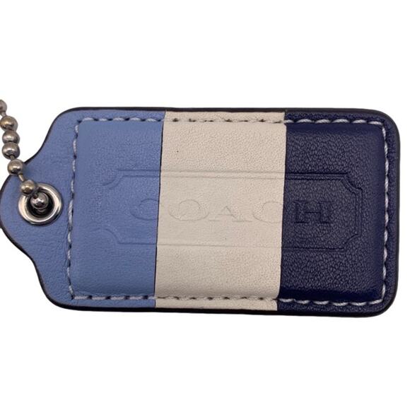 Coach | Bags | Coach Blue Multicolor Hangtag Bag Charm Fob | Poshmark